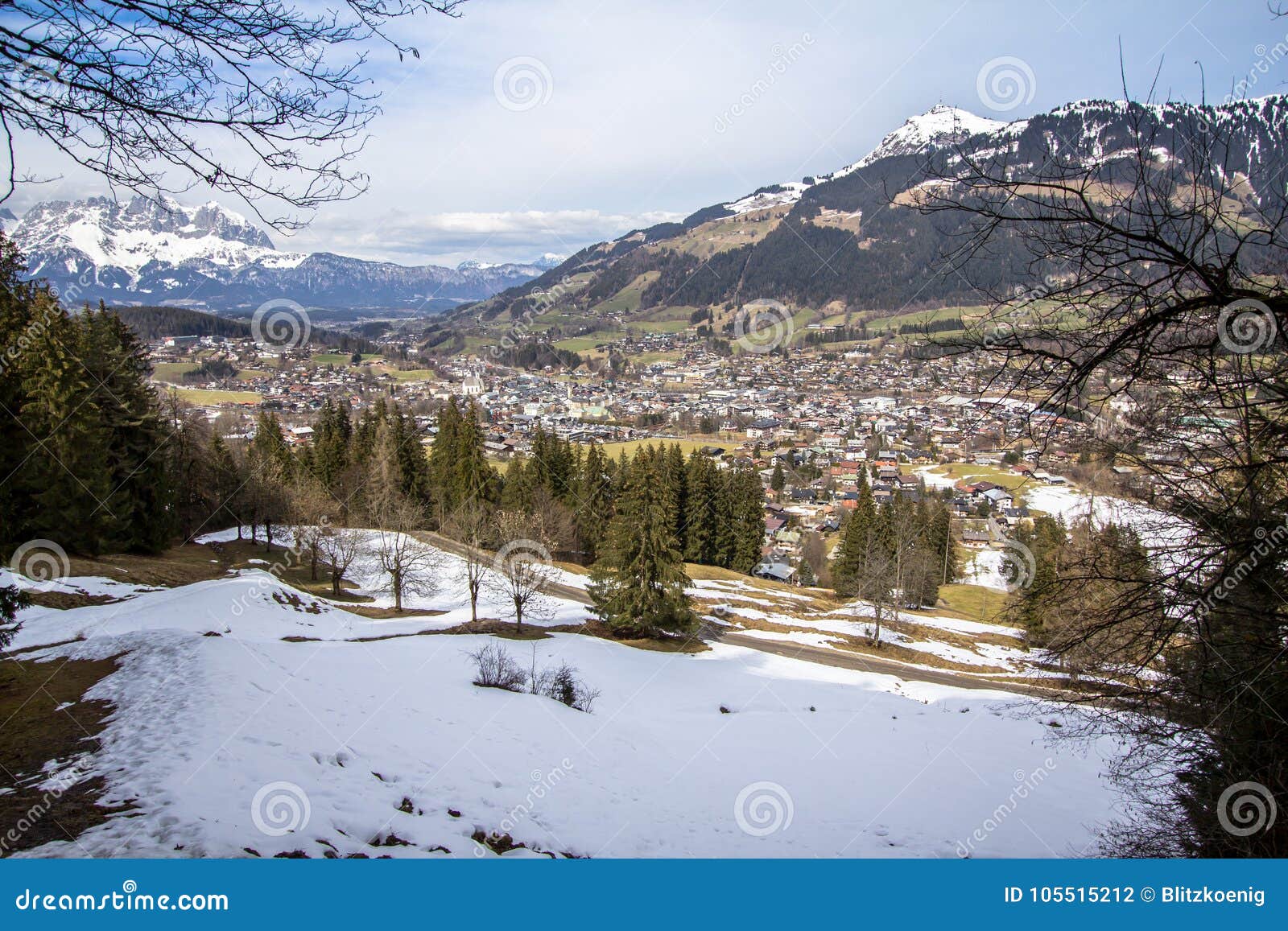 Little village in the Alps stock photo. Image of chamonix - 105515212