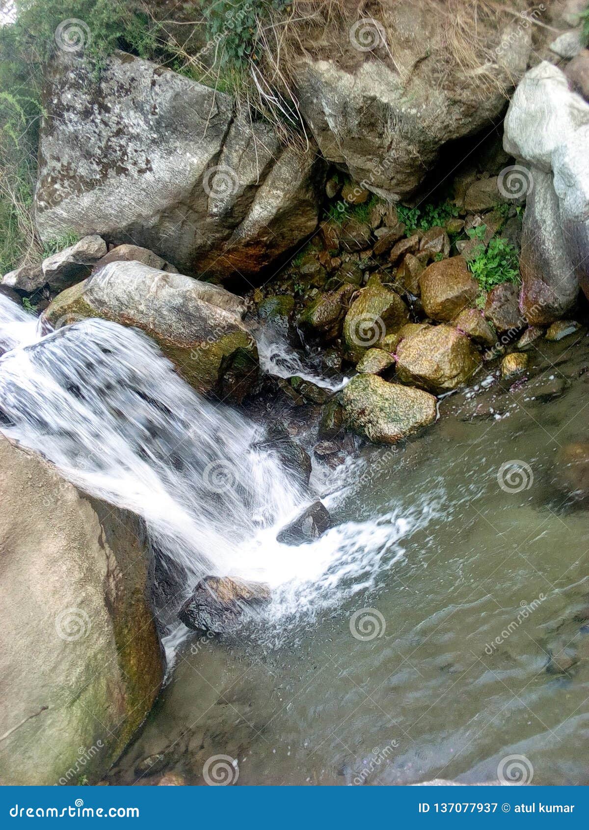 Little water fall stock image. Image of water, human - 137077937