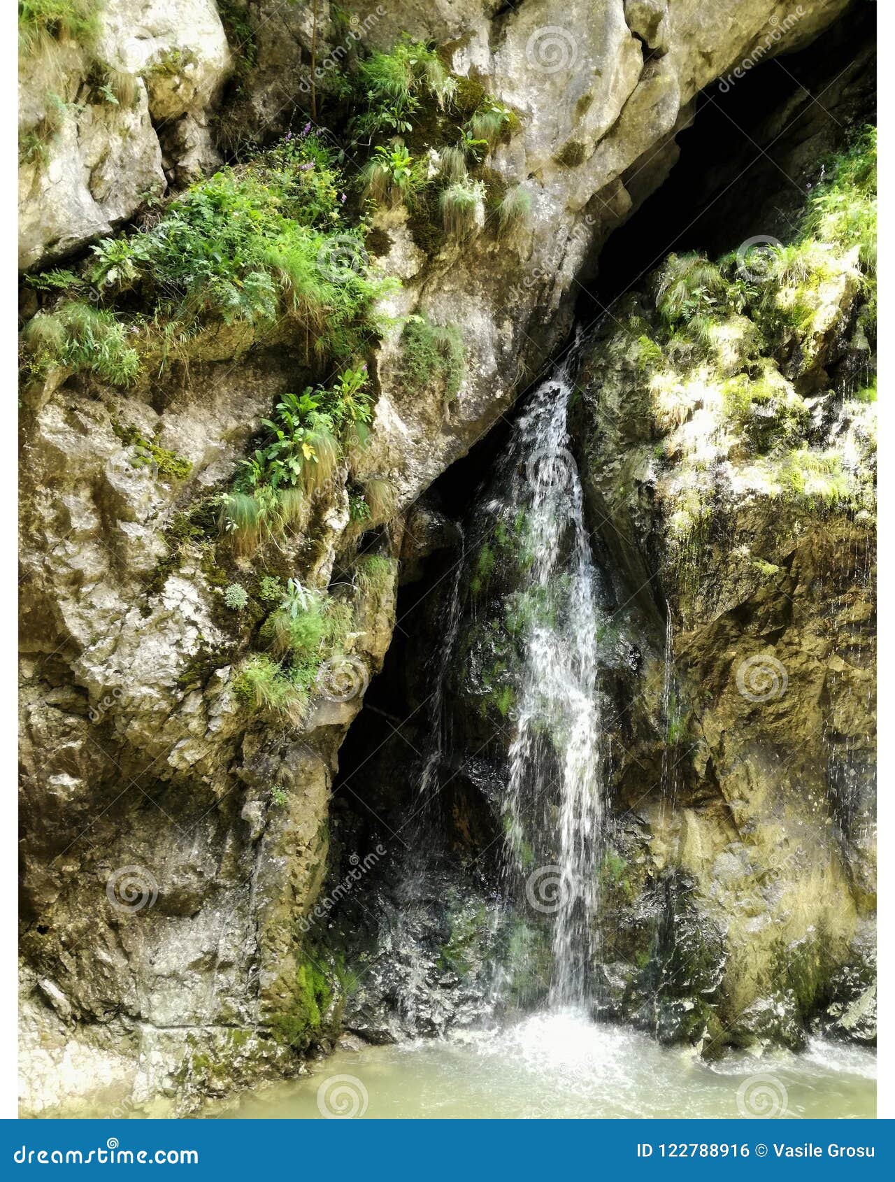 Little waterfall stock photo. Image of waterfall, summer - 122788916