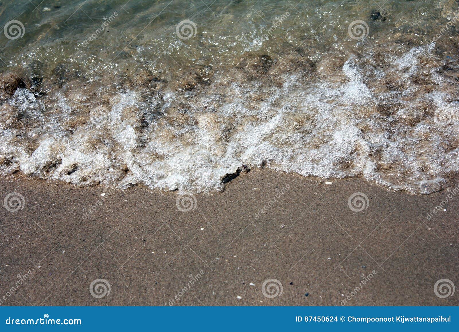 Little wave on the beach stock photo. Image of water - 87450624