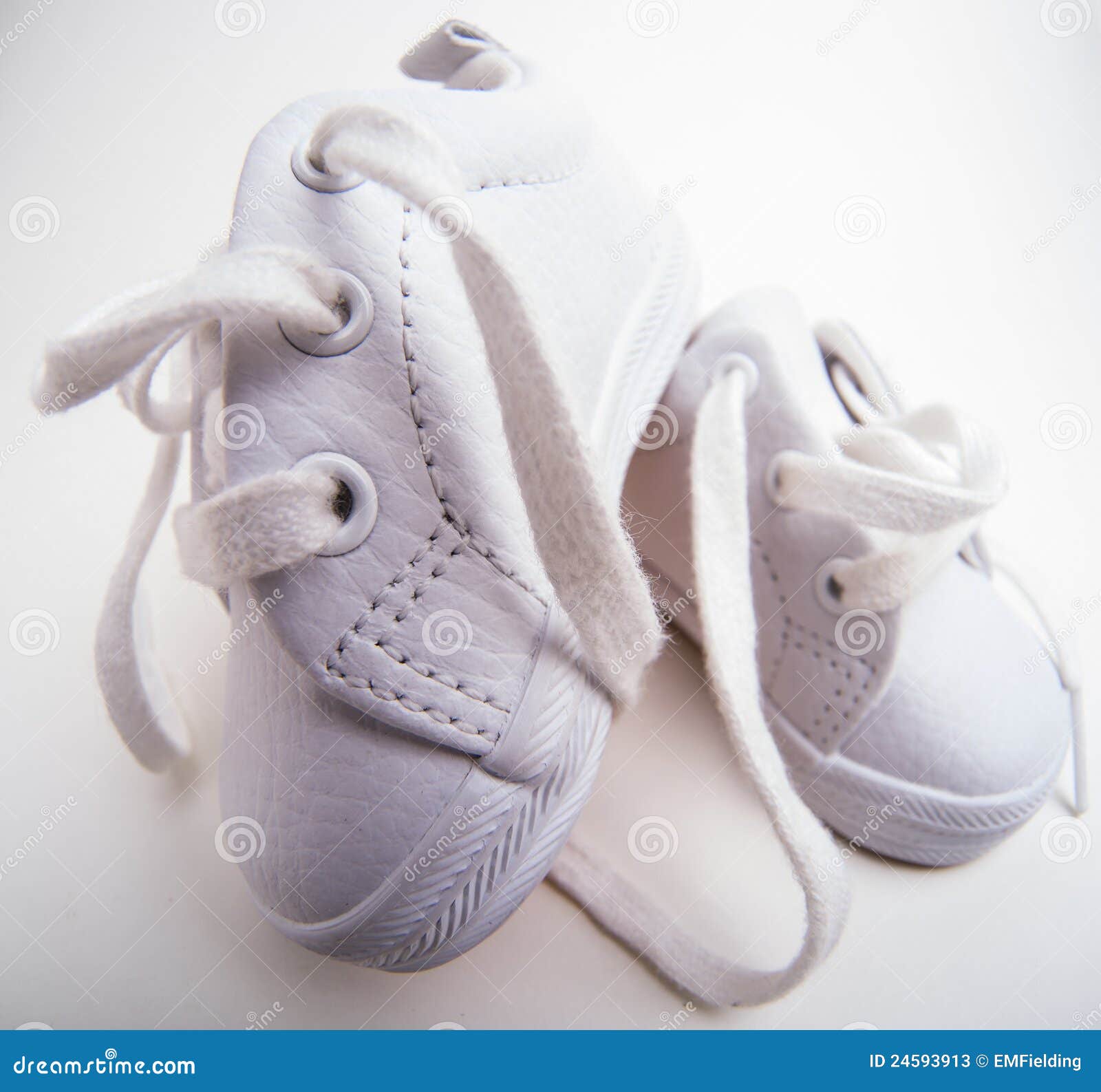 Little White Baby Shoes stock image. Image of laces, running - 24593913