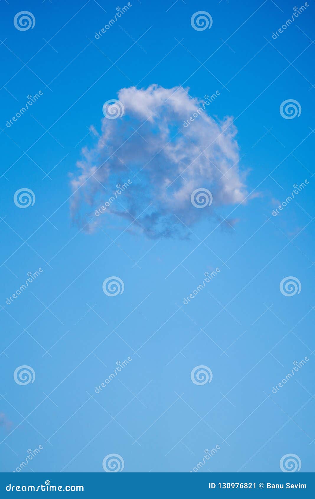 Little White Cloud in the Sky Stock Image - Image of light, clouds ...