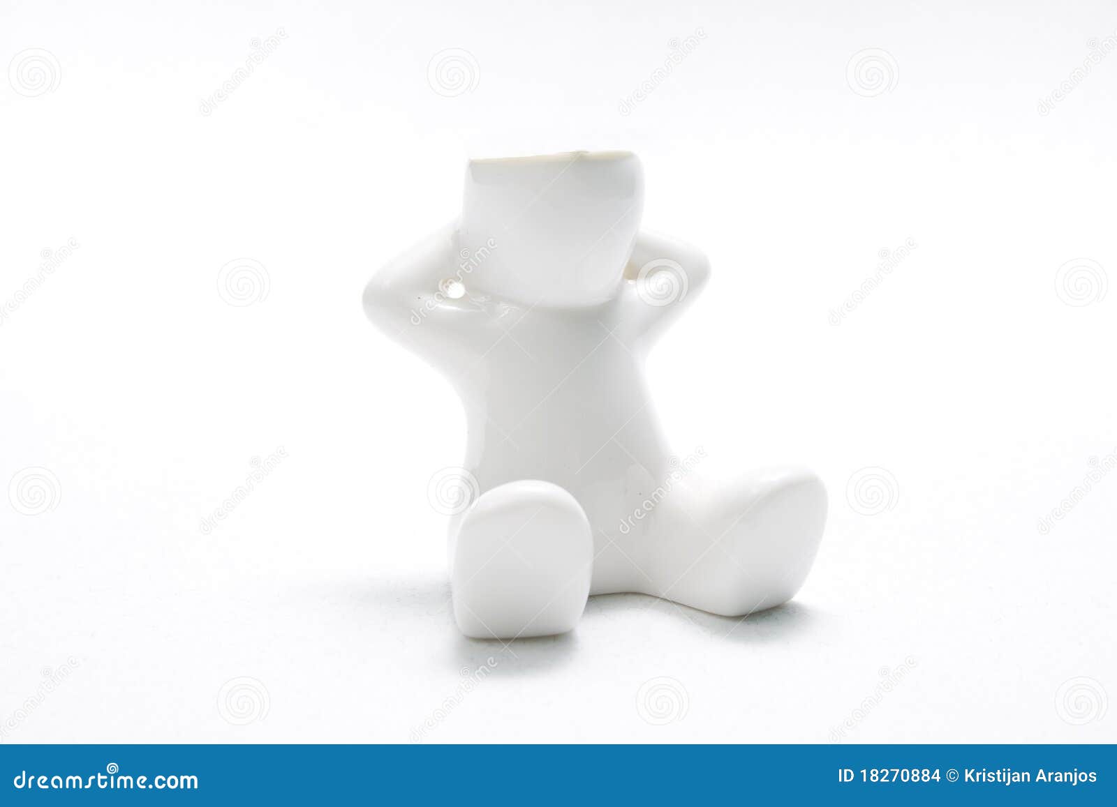 Little white man stock photo. Image of decoration, head - 18270884