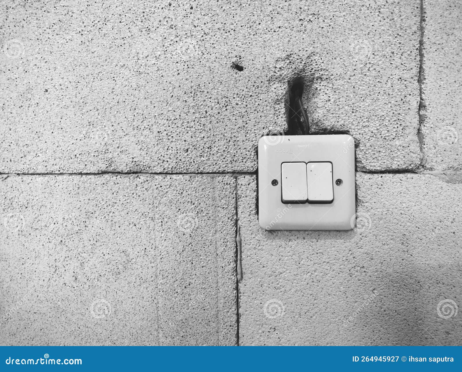 Little White Switch on the Wall Stock Image - Image of flooring, circle ...