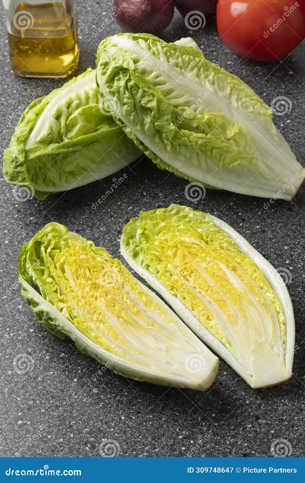 Little Whole Fresh Raw Romaine Lettuce Ready To Be Sold In Traditional ...