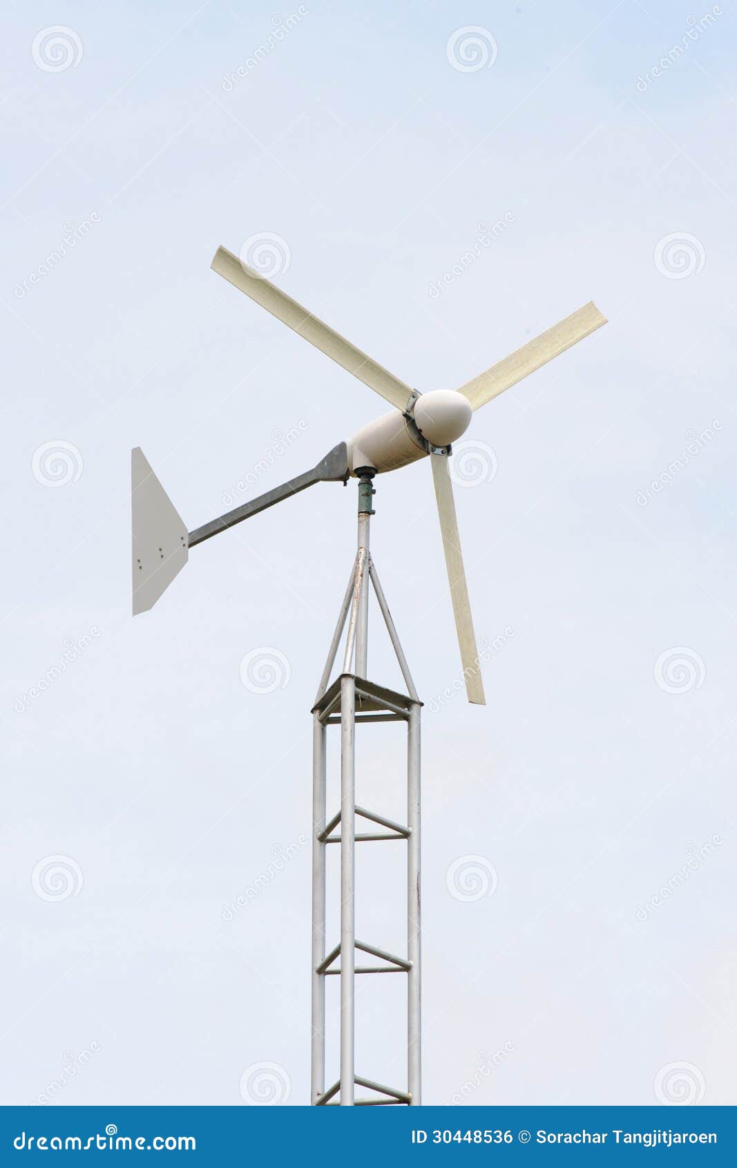 The Little Wind Turbine Custom Handmade. Stock Photo - Image of ...