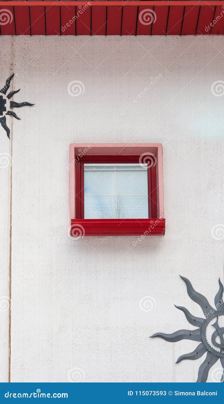 Little window with stars stock image. Image of cornice - 115073593