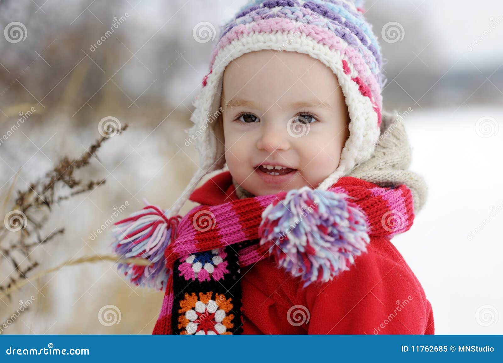 Little winter baby girl stock image. Image of childhood - 11762685