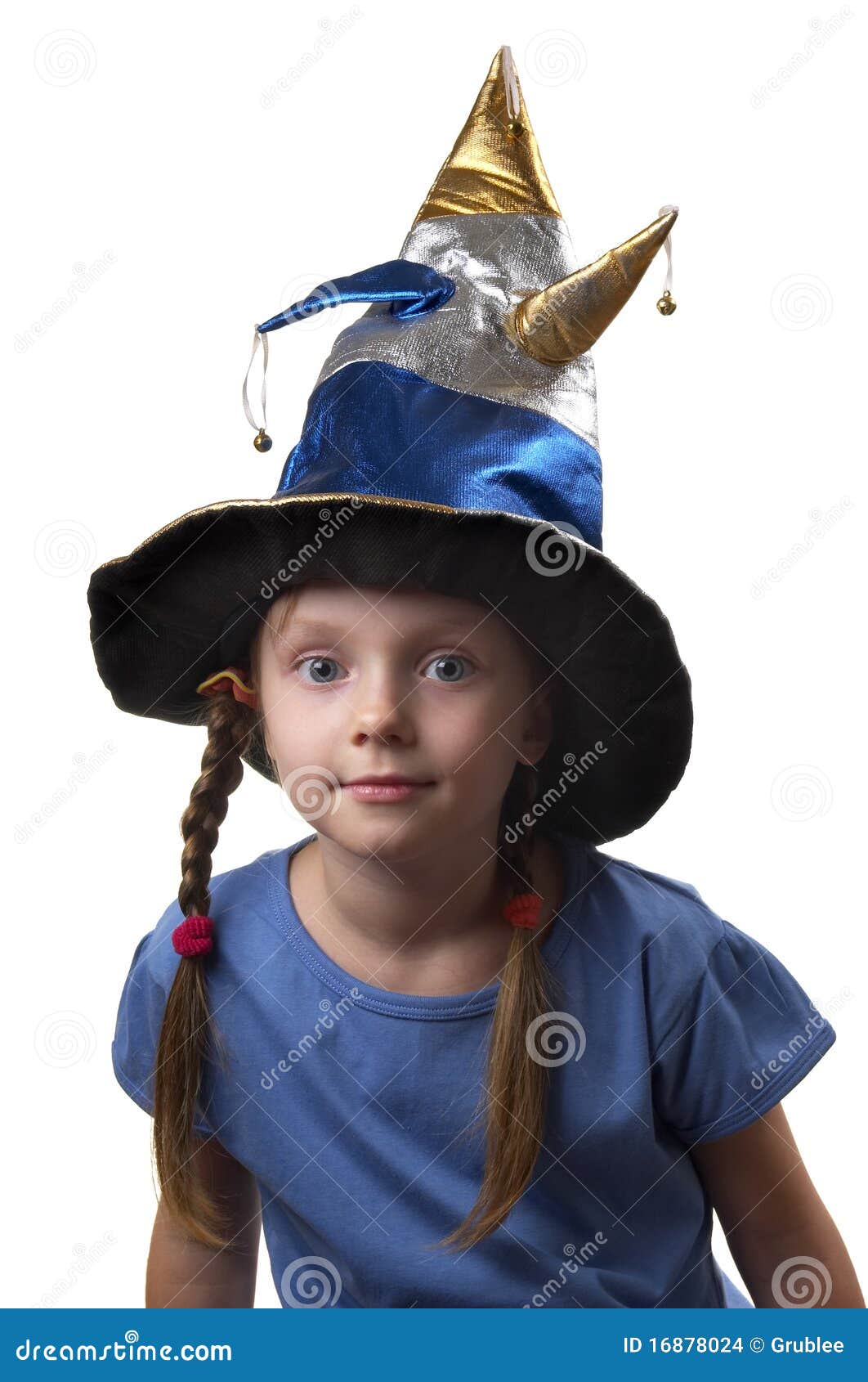 Little witch stock photo. Image of blue, magic, childhood - 16878024