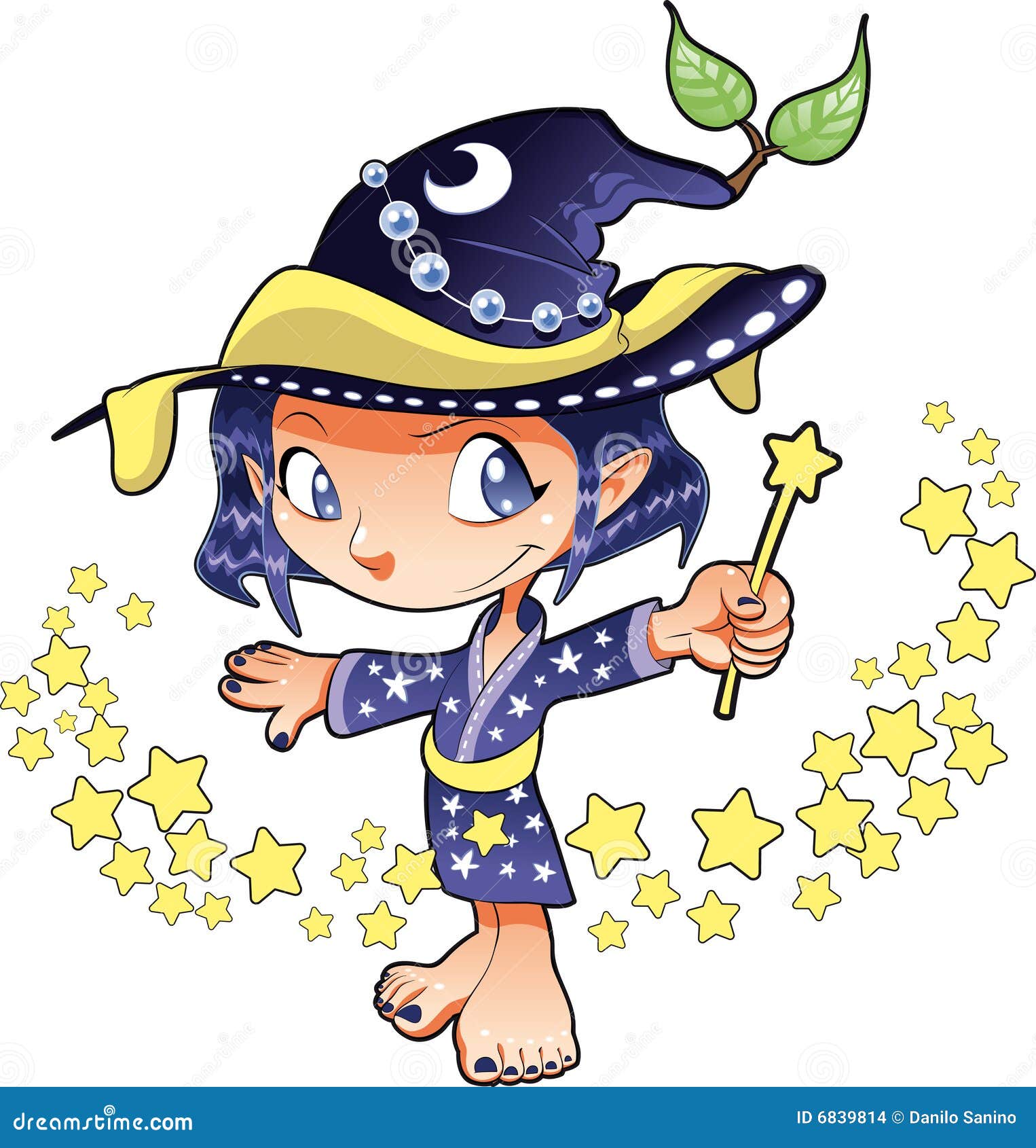 Little Witch stock vector. Illustration of holiday, witch - 6839814