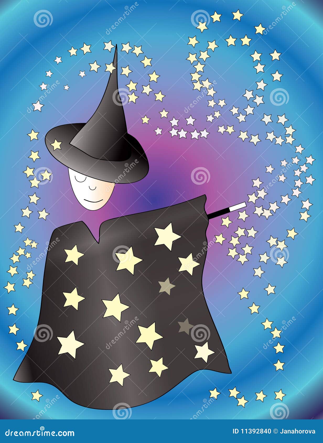 Little wizard stock vector. Illustration of fairytale - 11392840