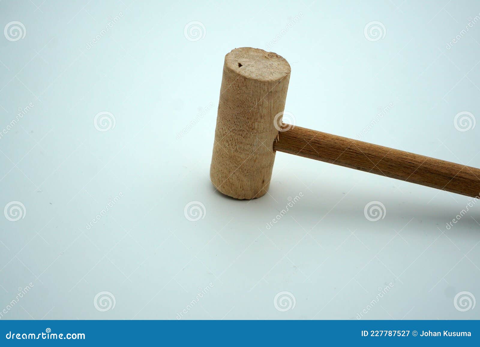 Little Wooden Hammer on White Isolated Background Stock Image - Image ...