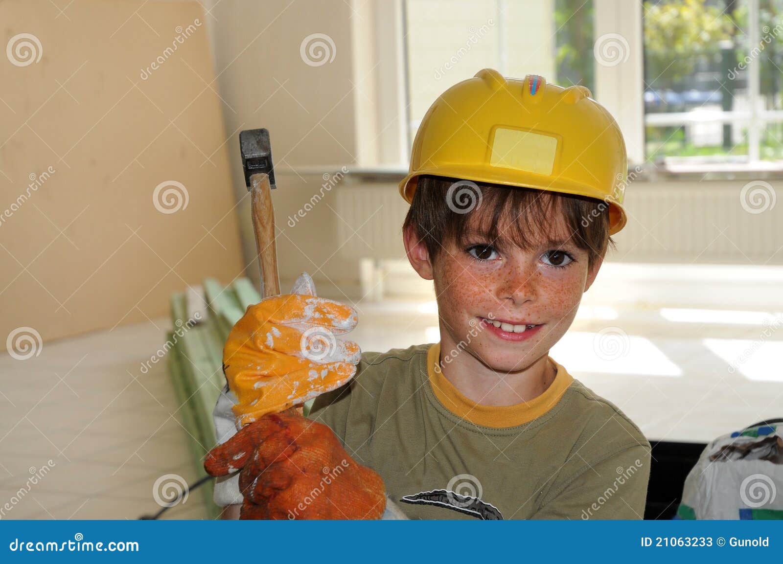 Little workman stock image. Image of yellow, assistance - 21063233