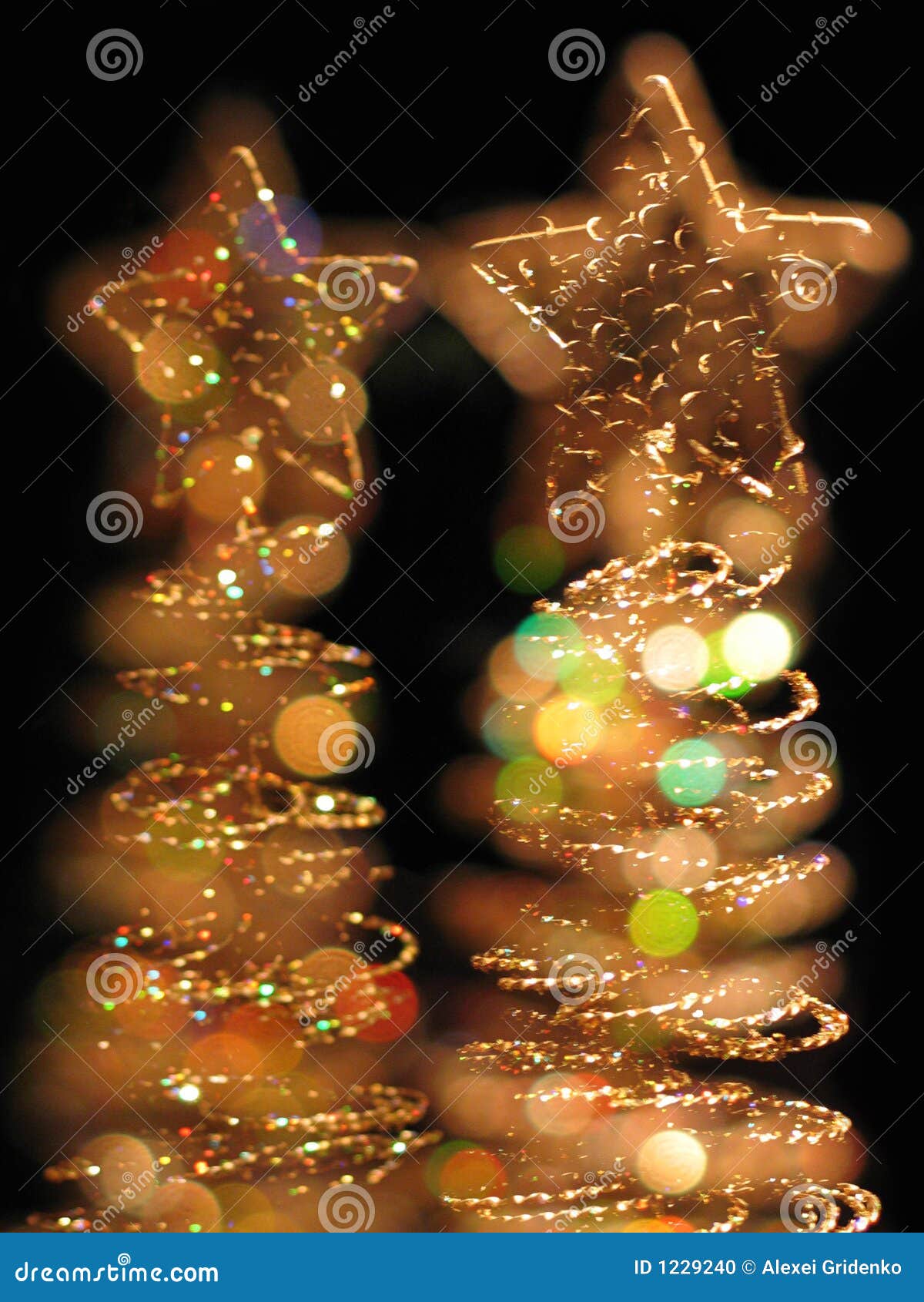 Little Xmas Trees with Stars Stock Photo - Image of tree, glitter: 1229240