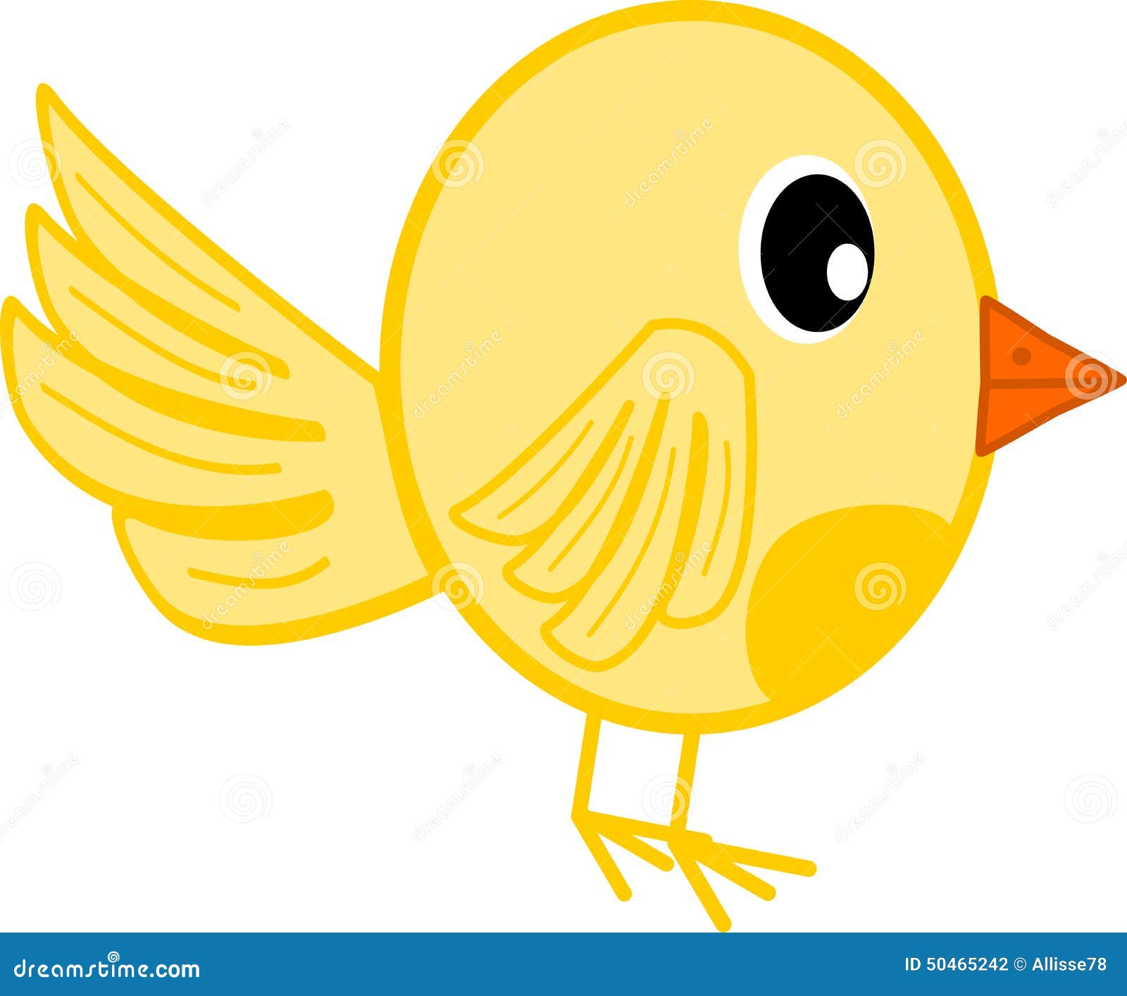 Little yellow bird stock illustration. Illustration of drawing - 50465242