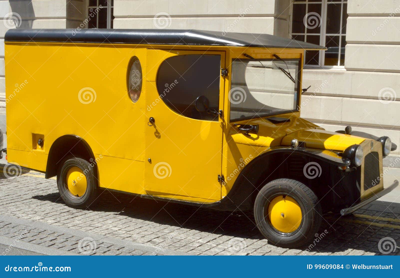 Yellow van stock photo. Image of vehicle, truck, delivery - 99609084