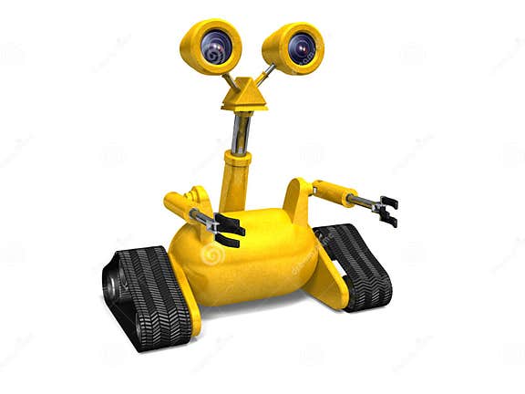 Little Yellow Robot stock illustration. Illustration of business - 10477638