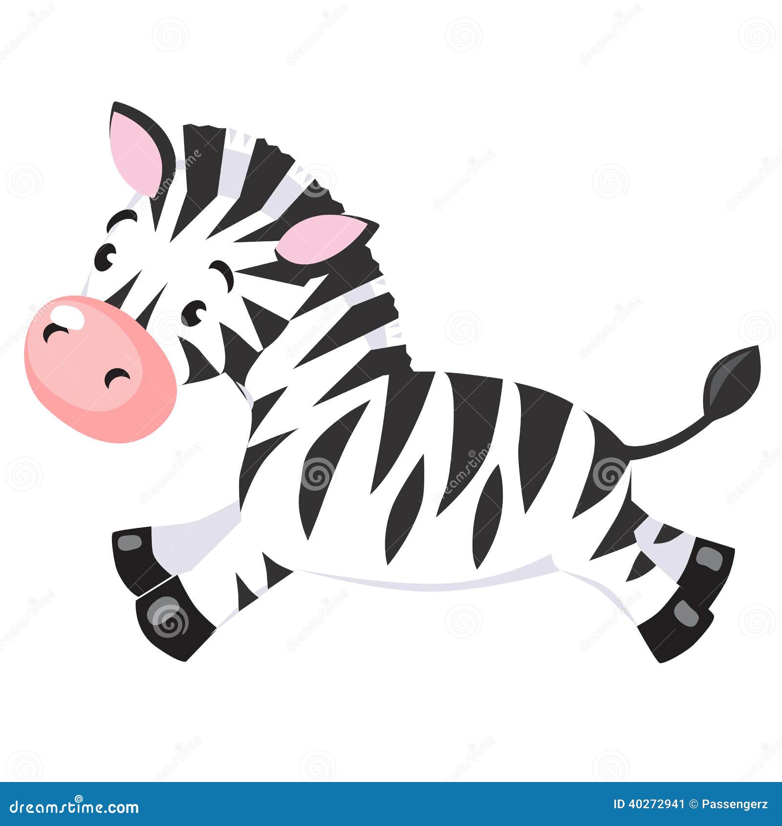 Little Zebra stock vector. Illustration of savanna, grow - 40272941