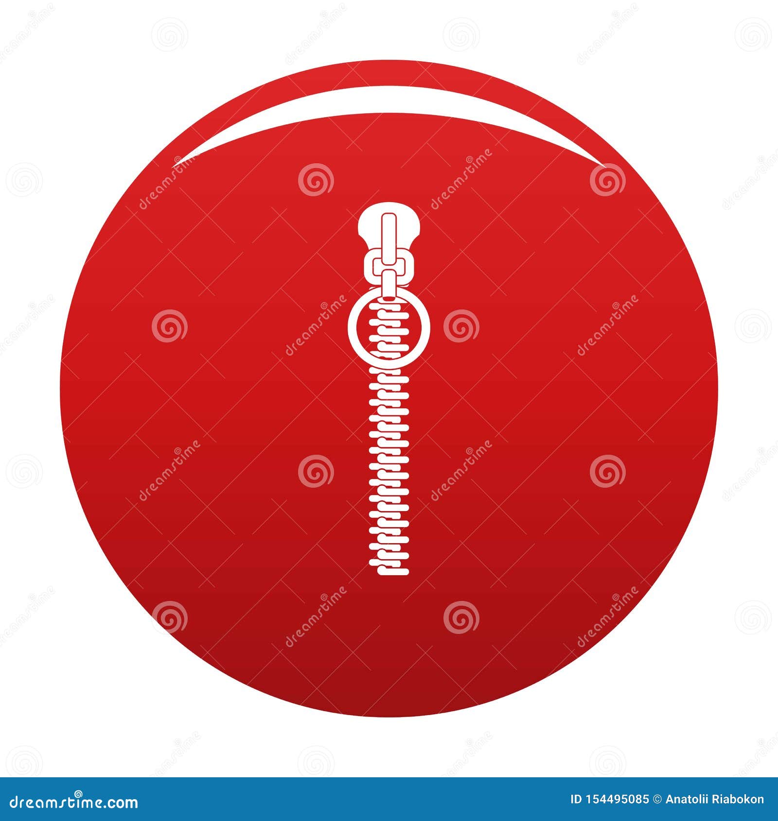 Little zip icon vector red stock vector. Illustration of zipper - 154495085
