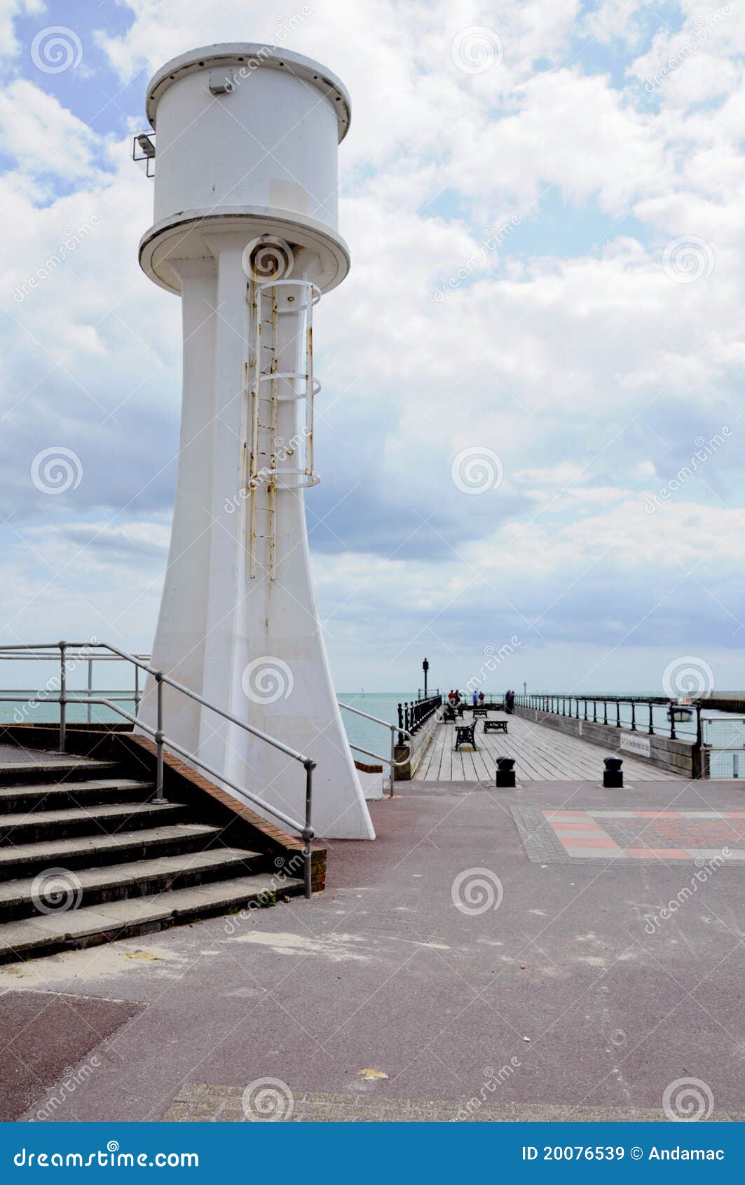Littlehampton Pier and Lighthouse Stock Image - Image of safety ...