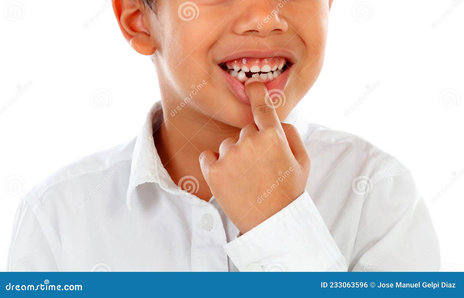 Litttle Boy Showing His Teeth Stock Photo - Image of person, doctor ...