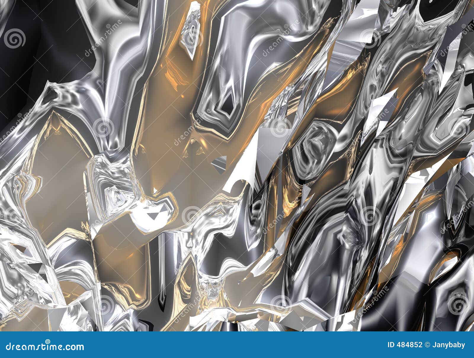 Liuid silver&gold stock illustration. Illustration of info - 484852