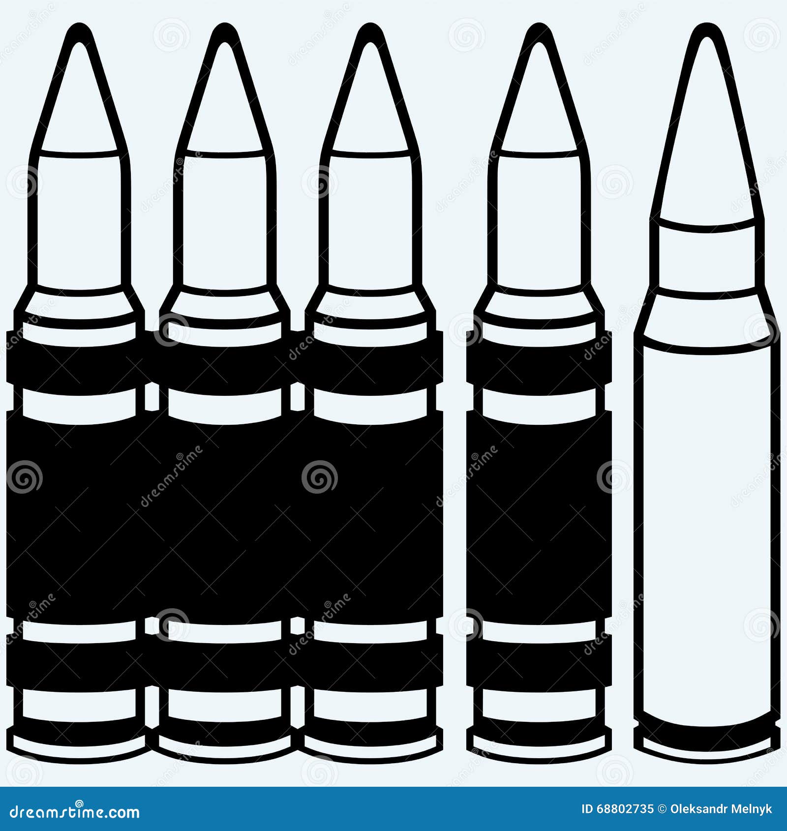 Set Of Bullets Silhouettes Vector | CartoonDealer.com #84829170
