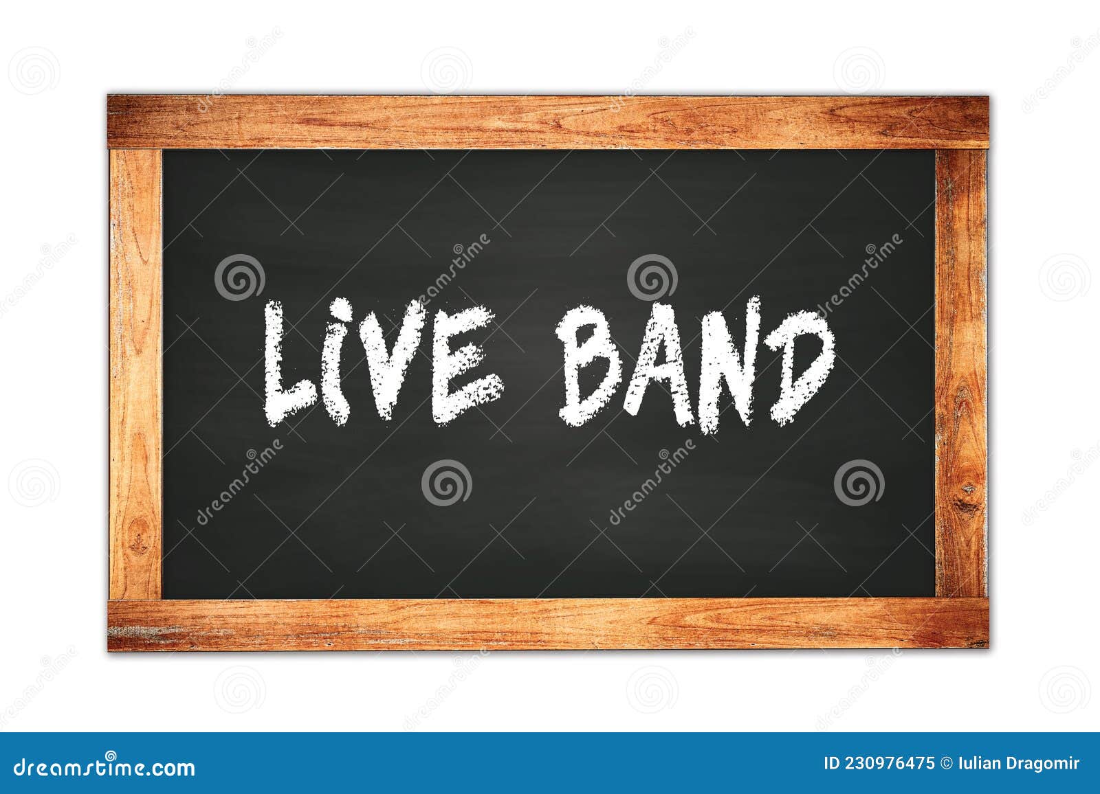 LIVE BAND Text Written on Wooden Frame School Blackboard Stock Image ...