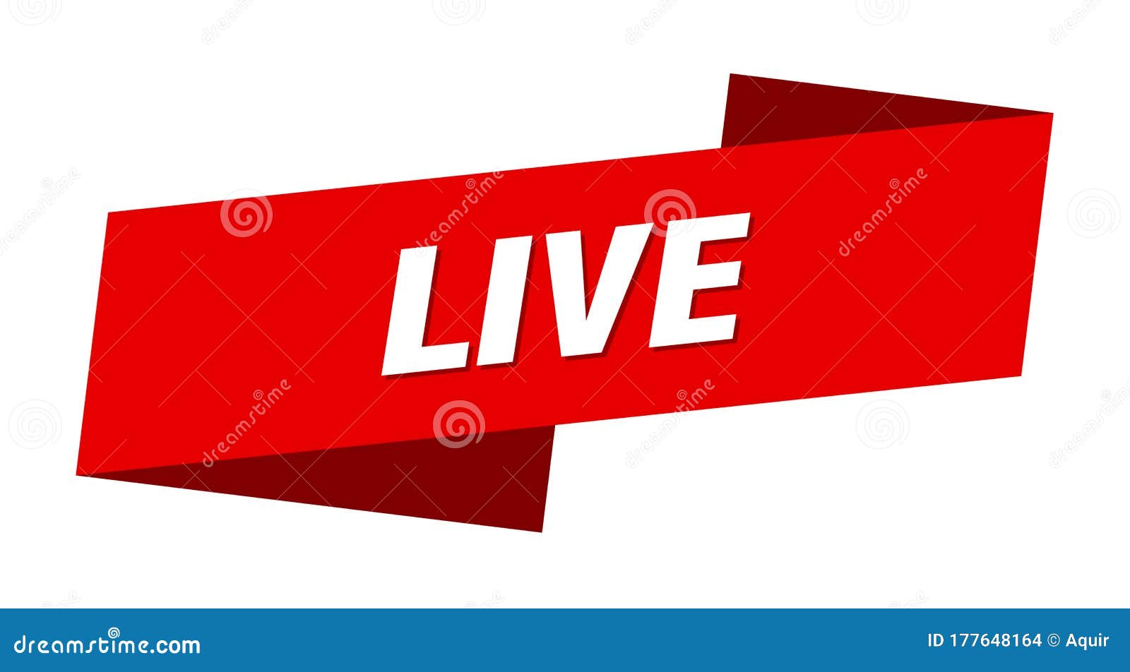 Live Banner Template. Live Ribbon Label Stock Vector - Illustration of ...