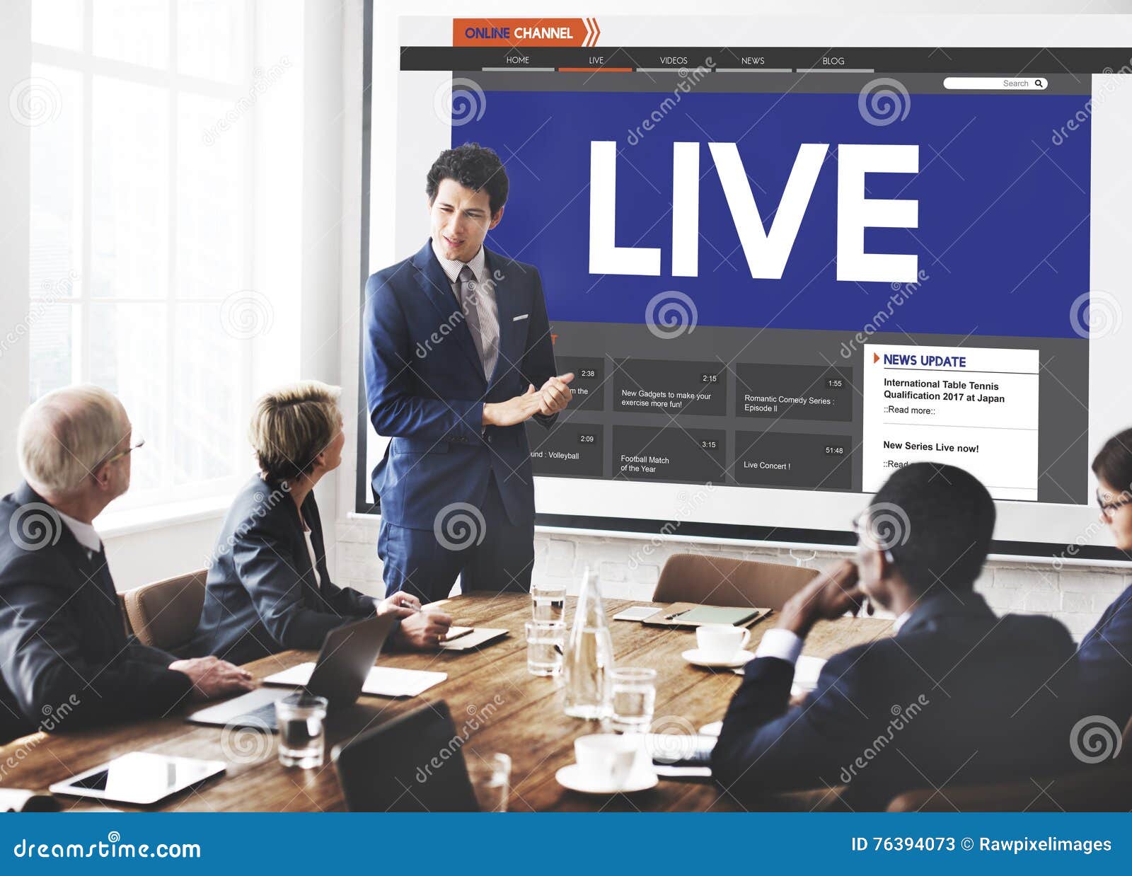 Live Broadcast Media News Online Concept Stock Image - Image of digital ...