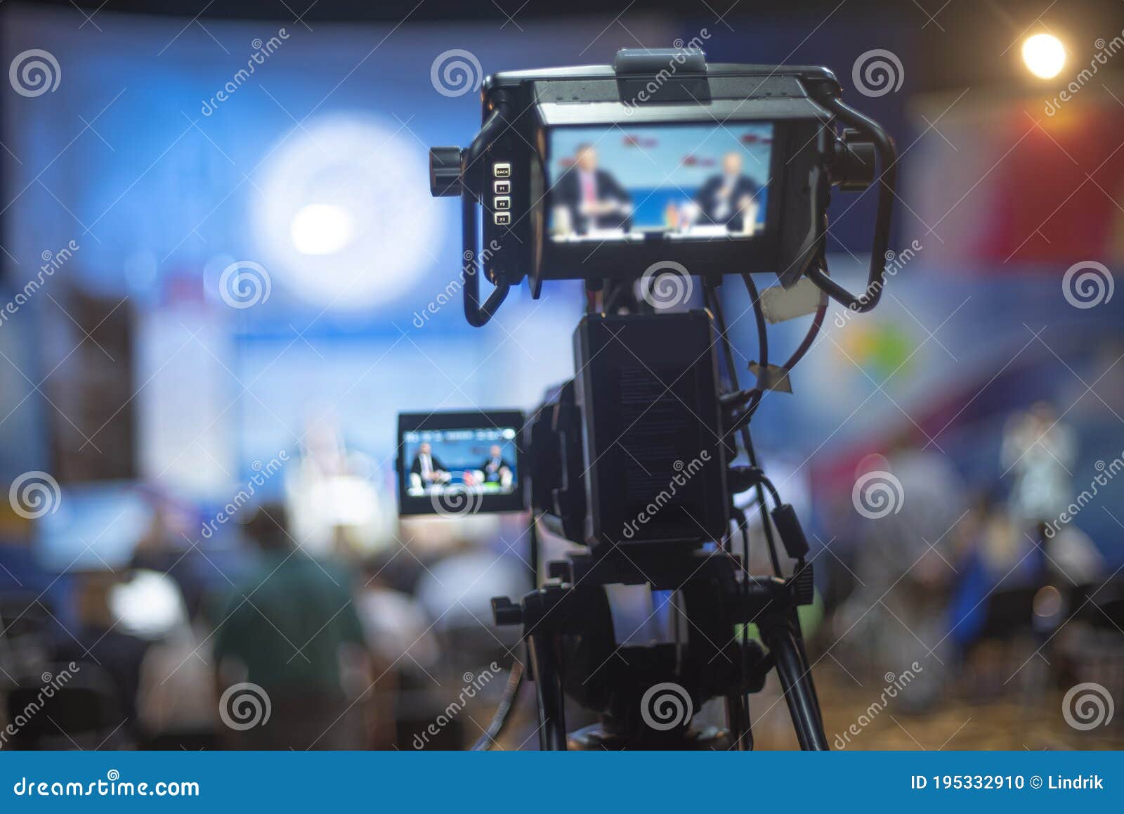 Live Broadcast of the Press Conference Stock Photo - Image of person ...