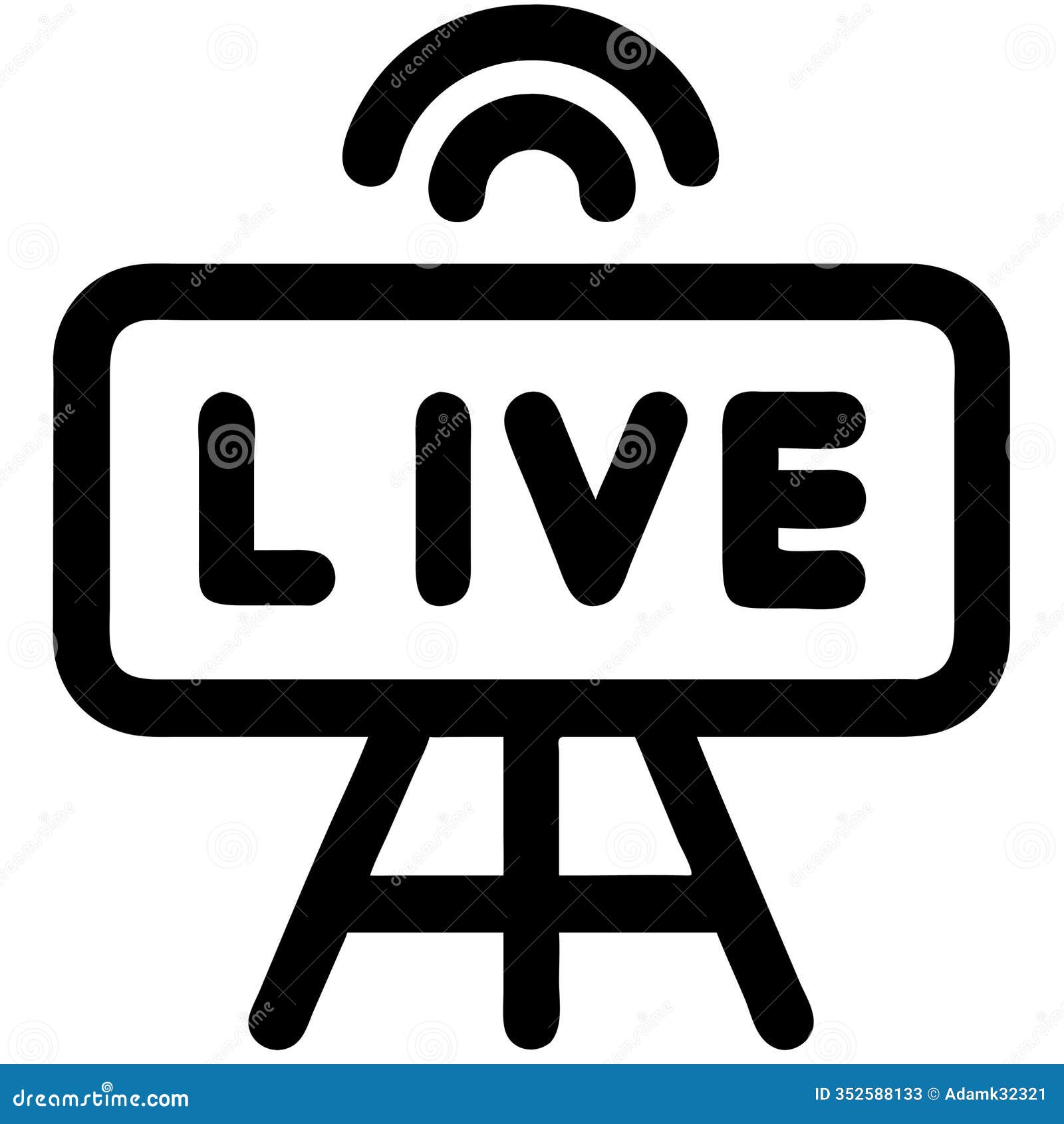 Live Broadcast Symbol Vector for Streaming and Online Content Stock ...
