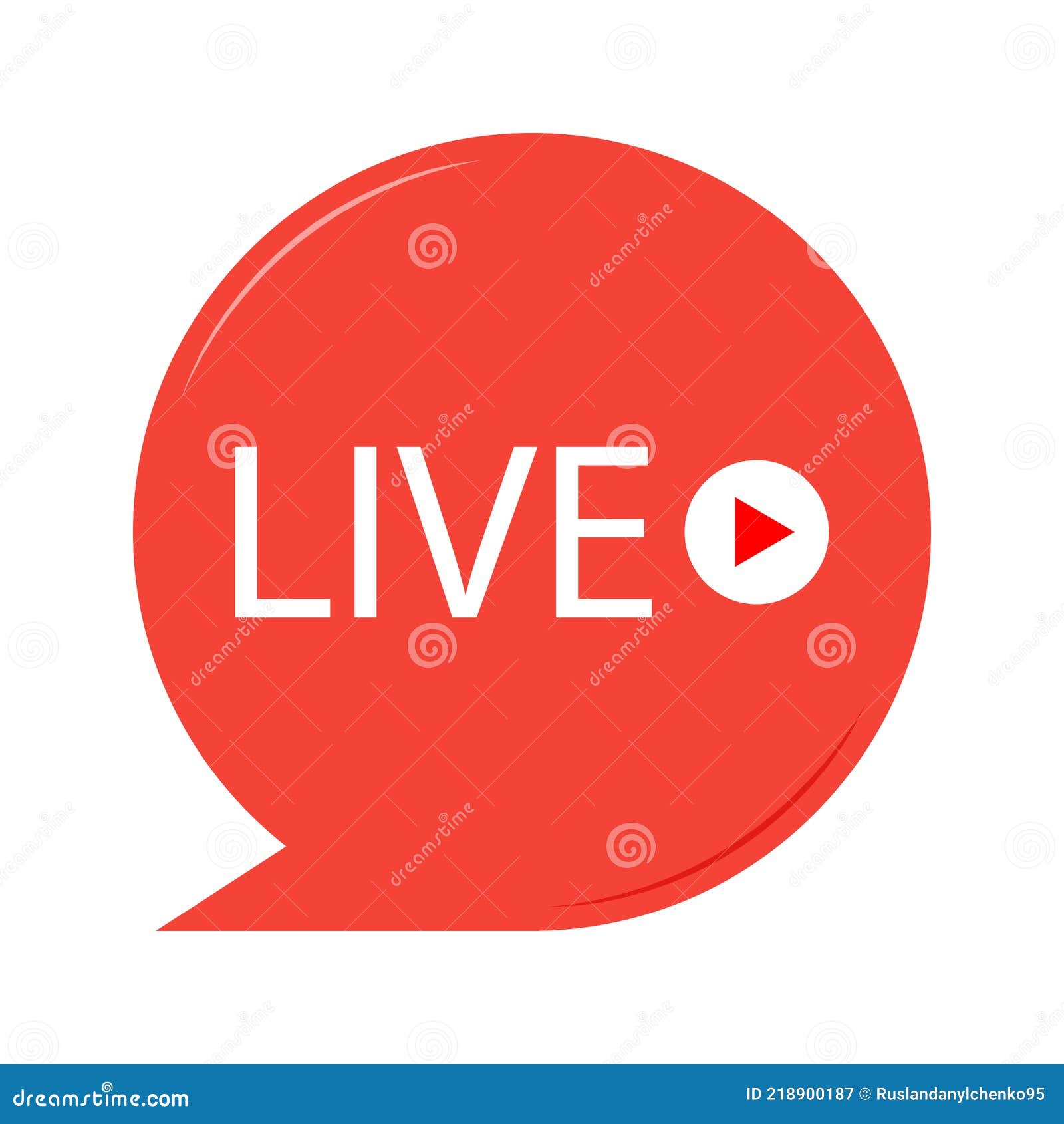Live Broadcasting. the Red Symbol of Live Broadcasting and Live ...