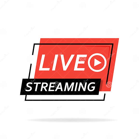 Live Broadcasting. the Red Symbol of Live Broadcasting and Live ...