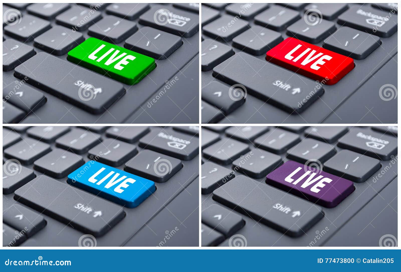 Live Button on Computer Keyboard Stock Photo - Image of browser, laptop ...