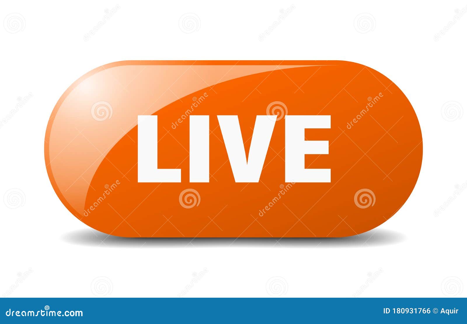 Live Button. Live Sign. Key. Push Button Stock Vector - Illustration of ...