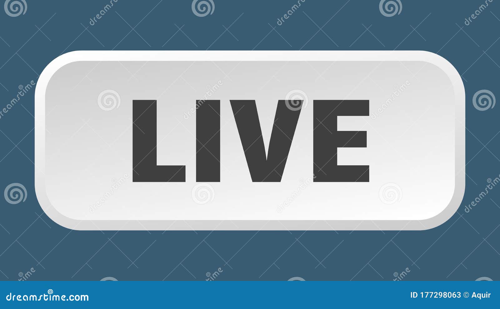 Live Button. Live Square 3d Push Button Stock Vector - Illustration of ...