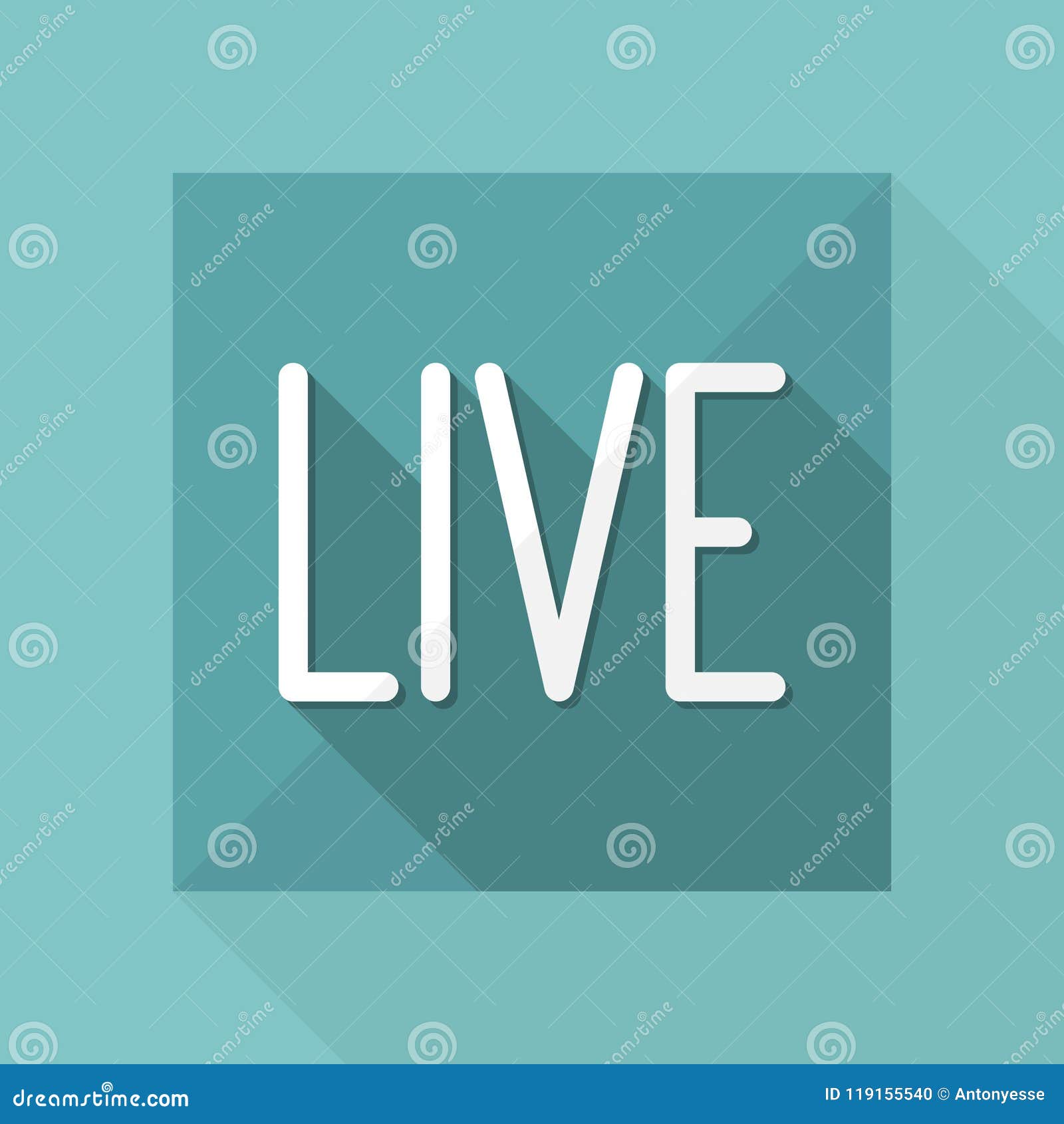 Live Button - Vector Icon for Computer Website or Application Stock ...