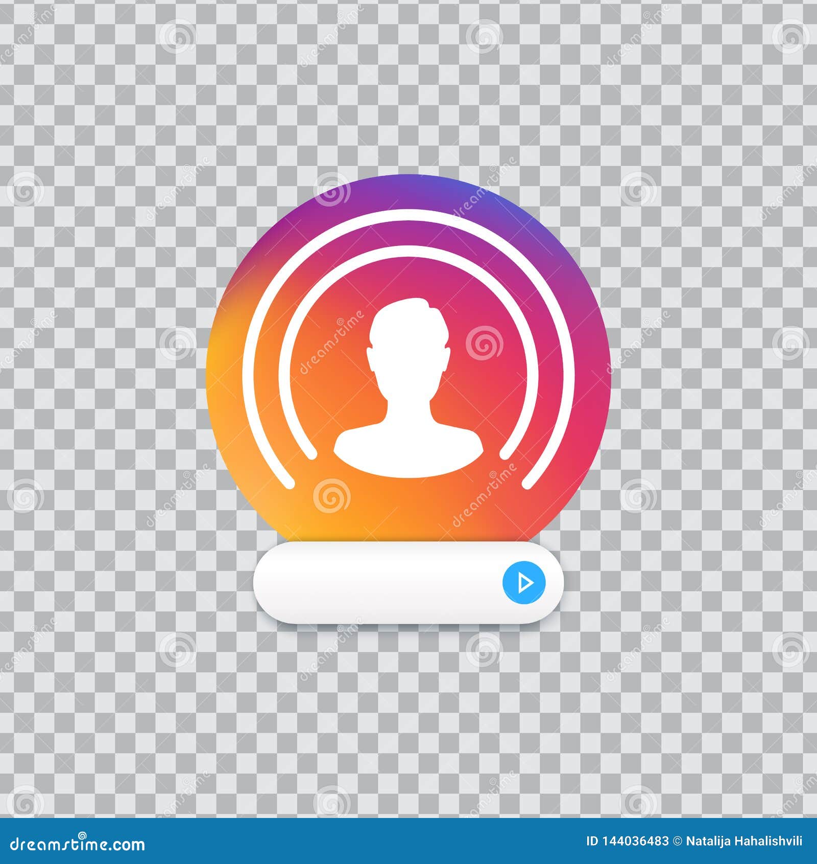 Live Button. Web User Icon on Transparent Background. Social Network ...
