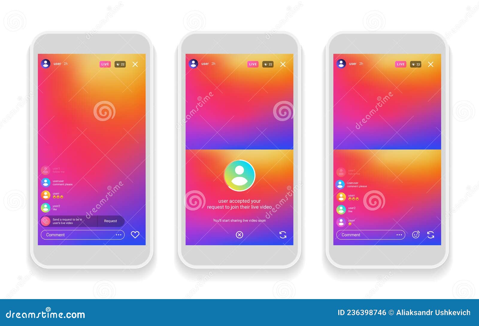 Live Camera Screen Interface Stock Vector - Illustration of network ...