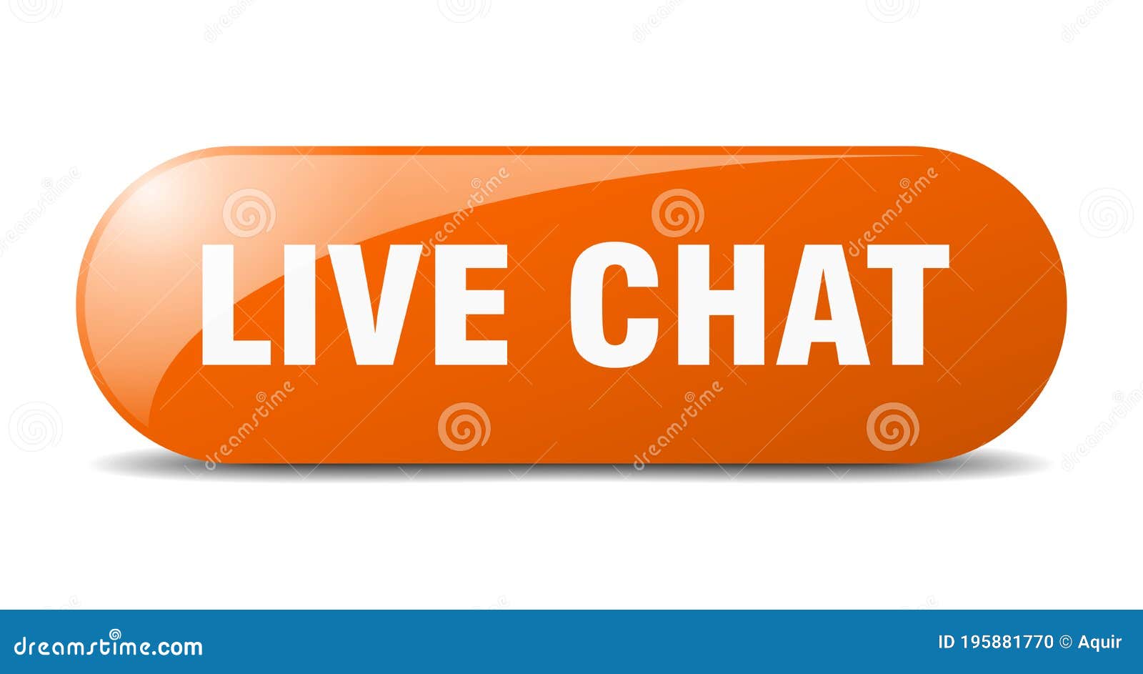 Live Chat Button. Sticker. Banner. Rounded Glass Sign Stock Vector ...