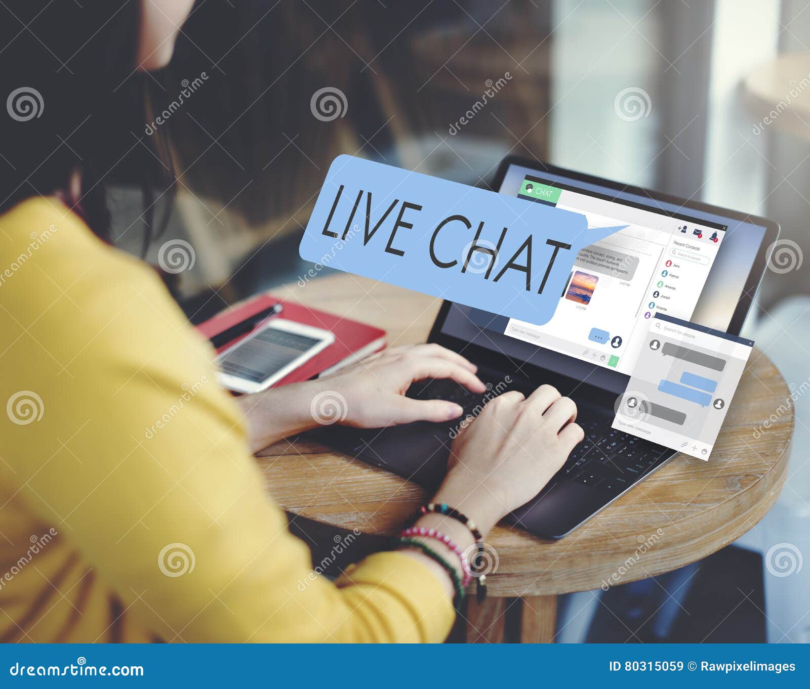 Live Chat Chatting Communication Digital Web Concept Stock Image ...