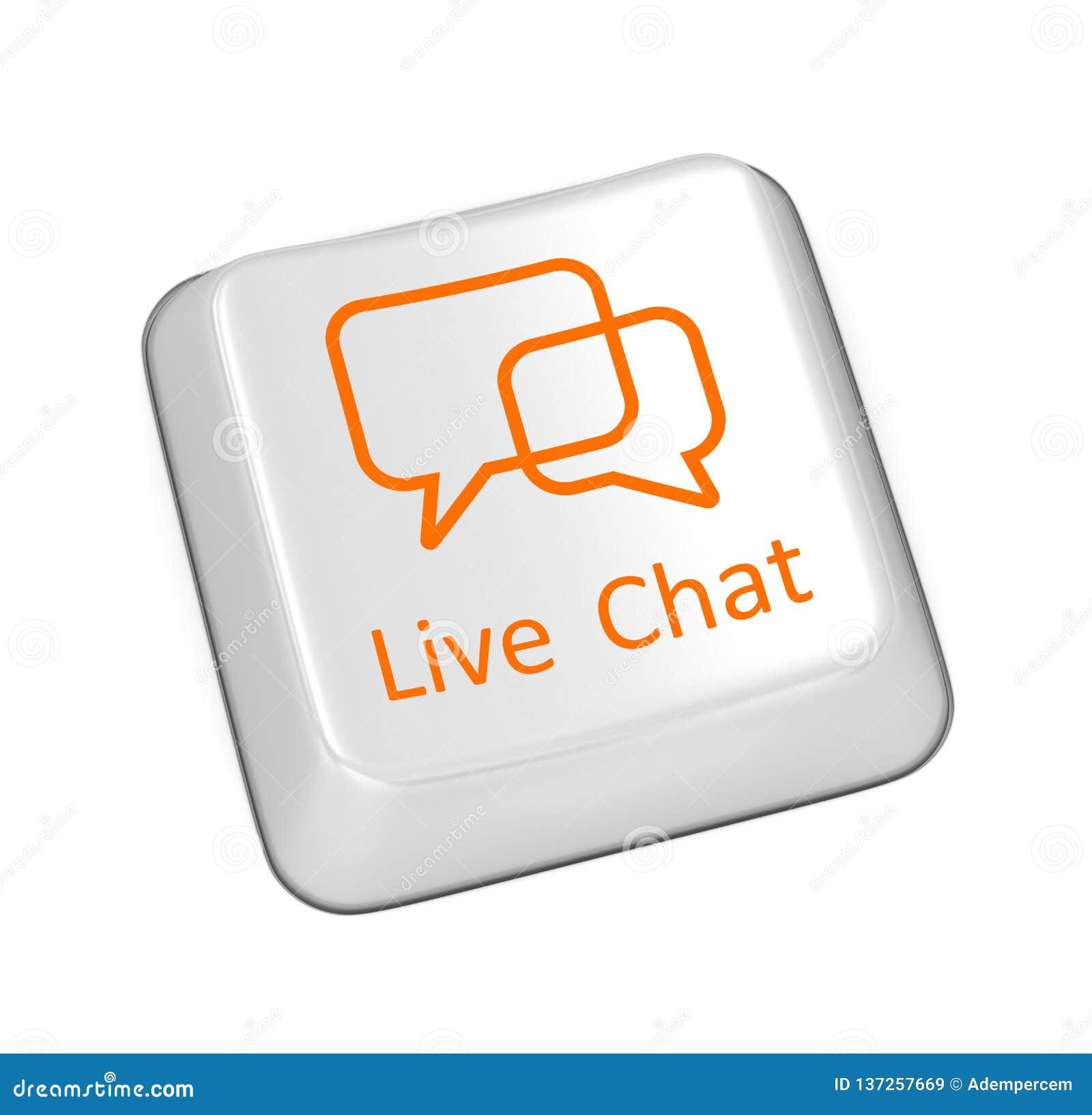 Live Chat Keyboard Button stock illustration. Illustration of gathering ...