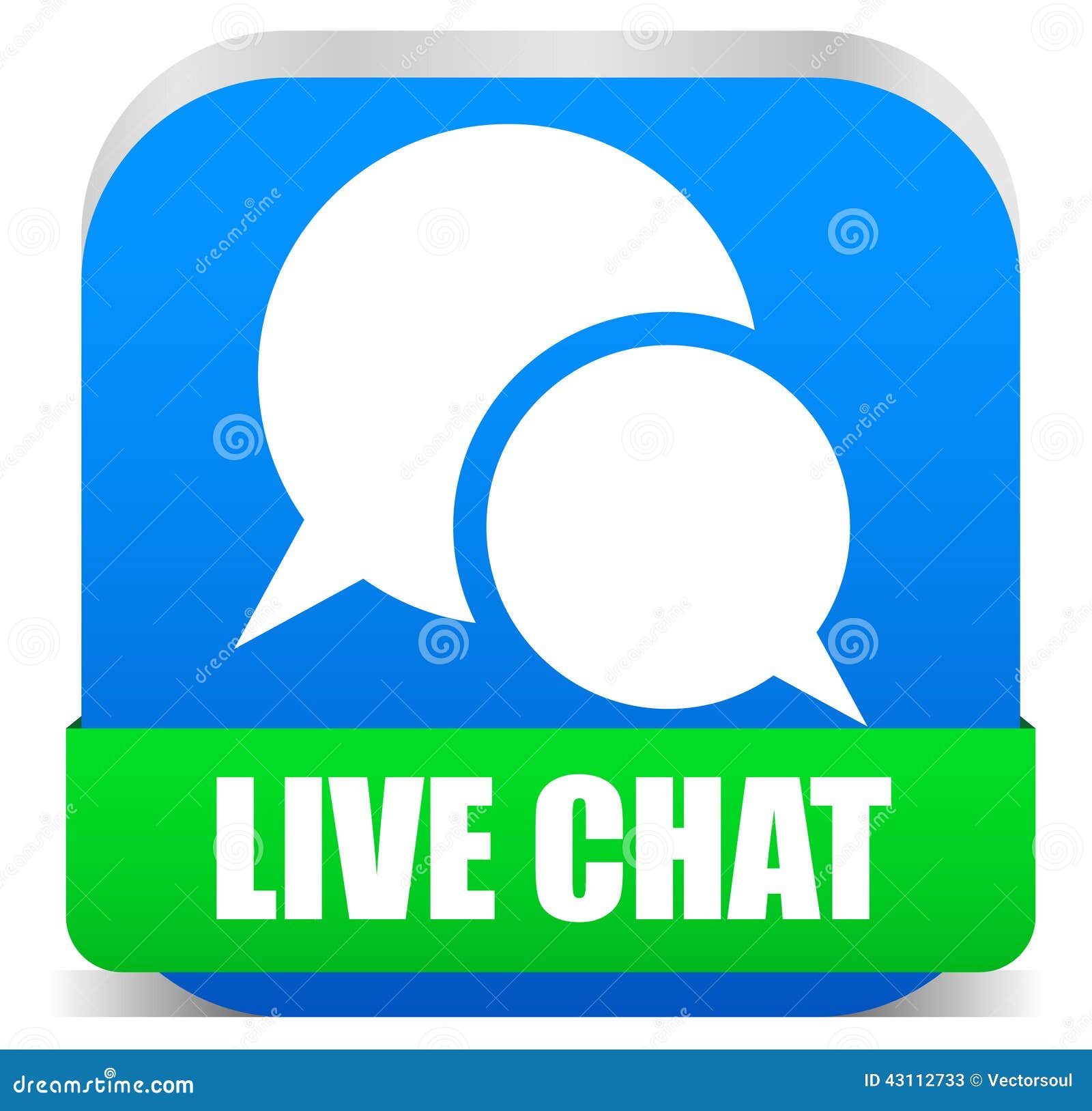 Live chat stock vector. Illustration of message, desk - 43112733