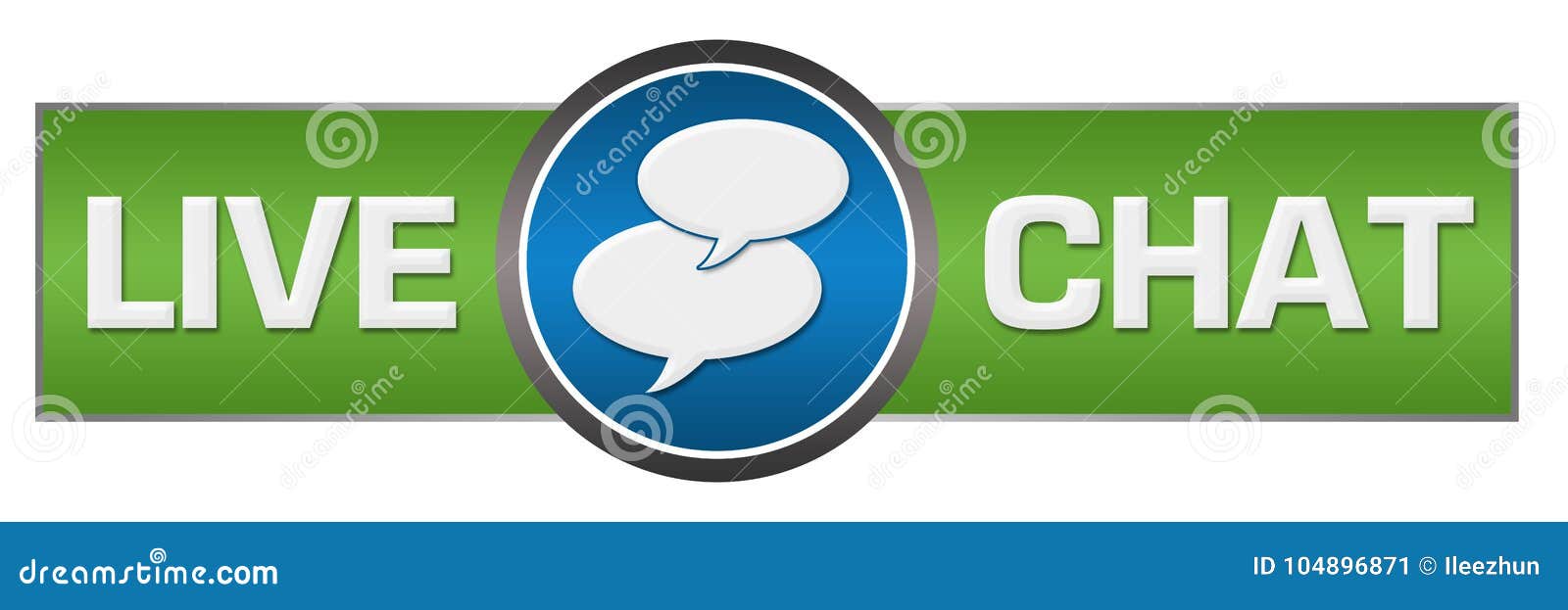 Live Chat Green Blue Circle Center Stock Illustration - Illustration of ...
