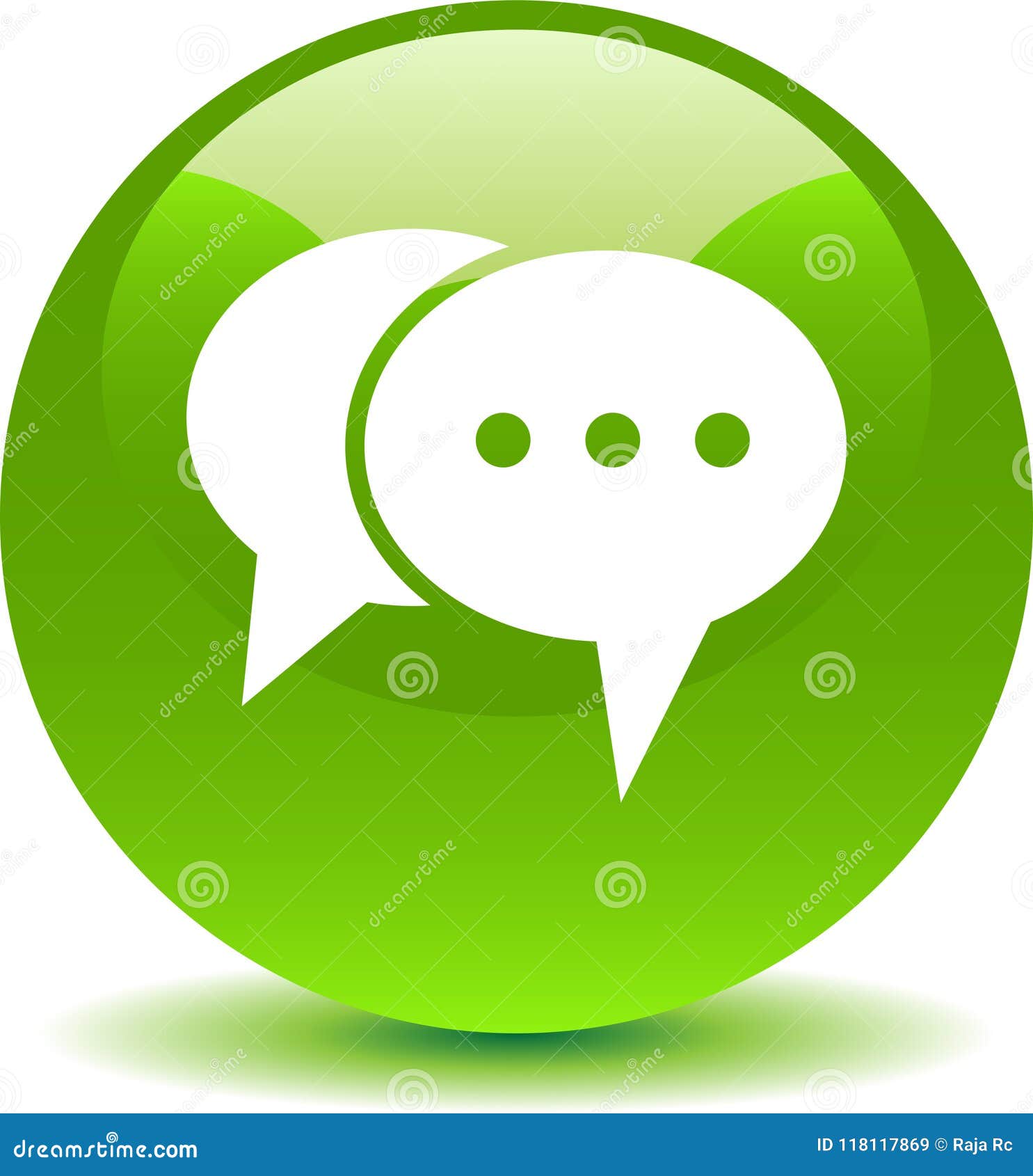 Live Chat Icon Web Button Green Stock Vector - Illustration of chating ...