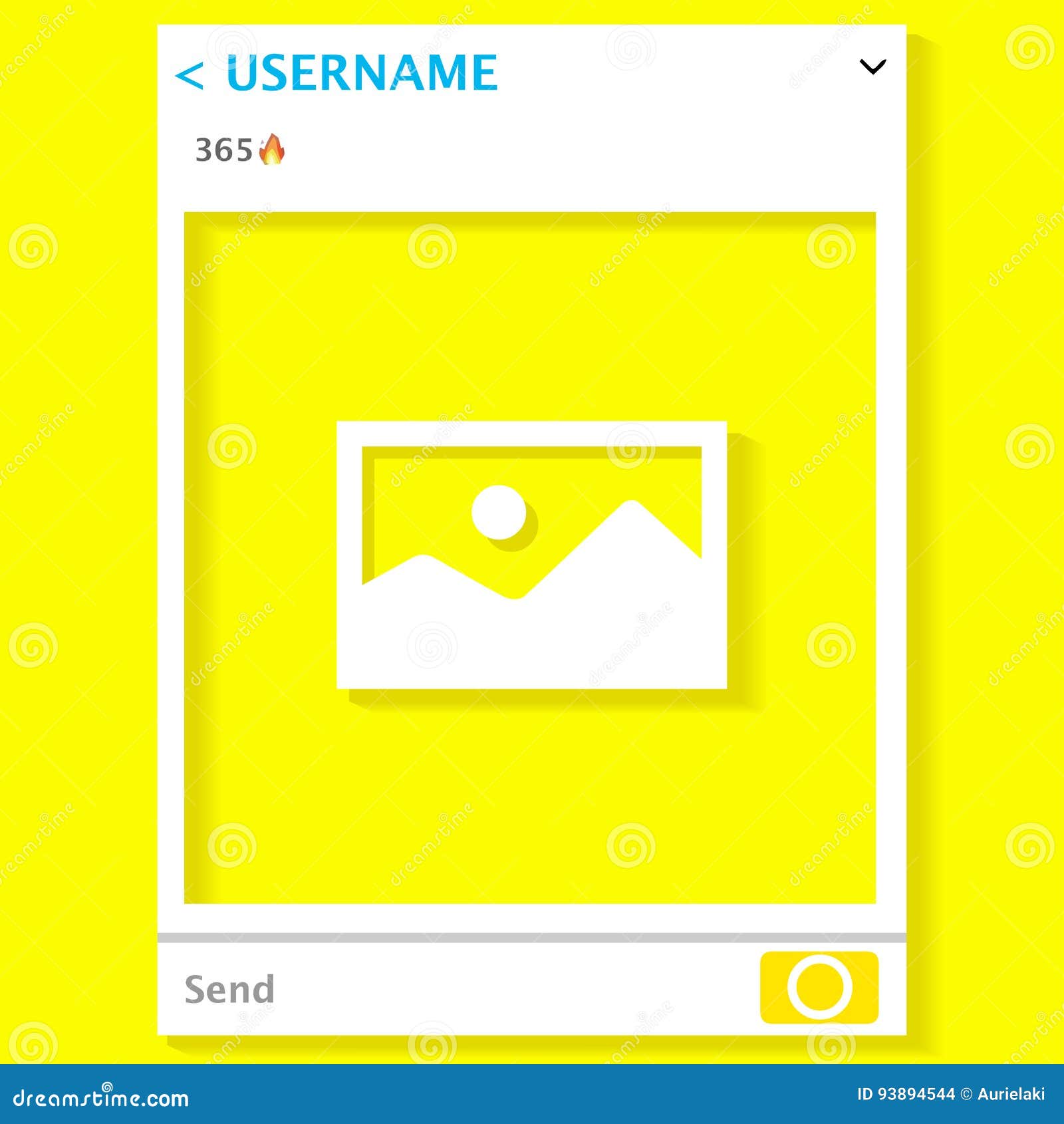 Live Chat Snap Steack Mobile App Vector Media Frame Stock Vector ...