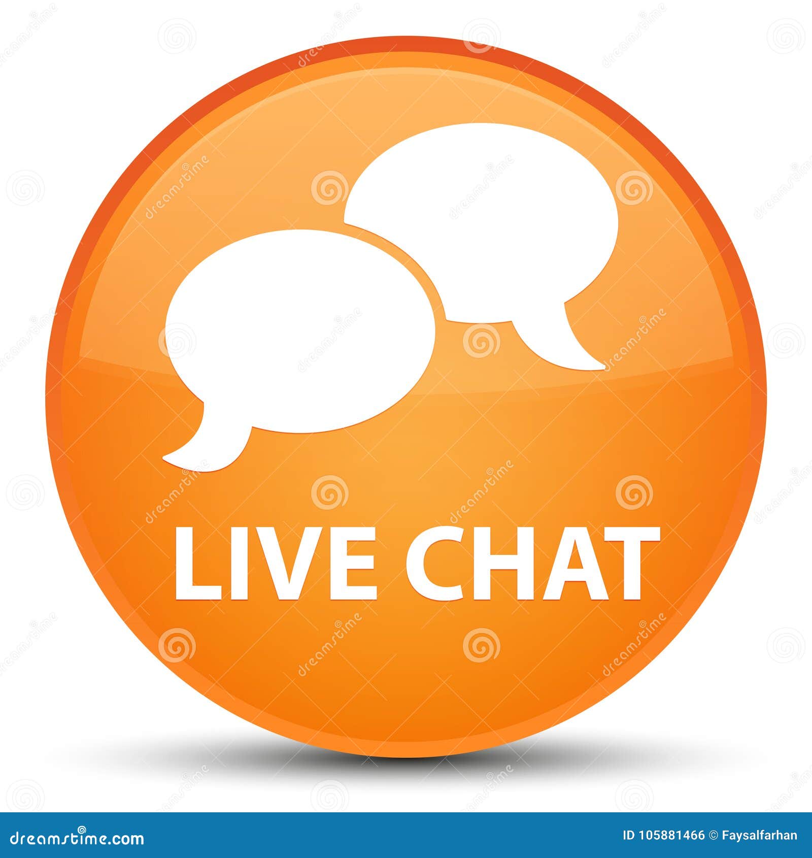 Live Chat Special Orange Round Button Stock Illustration - Illustration ...