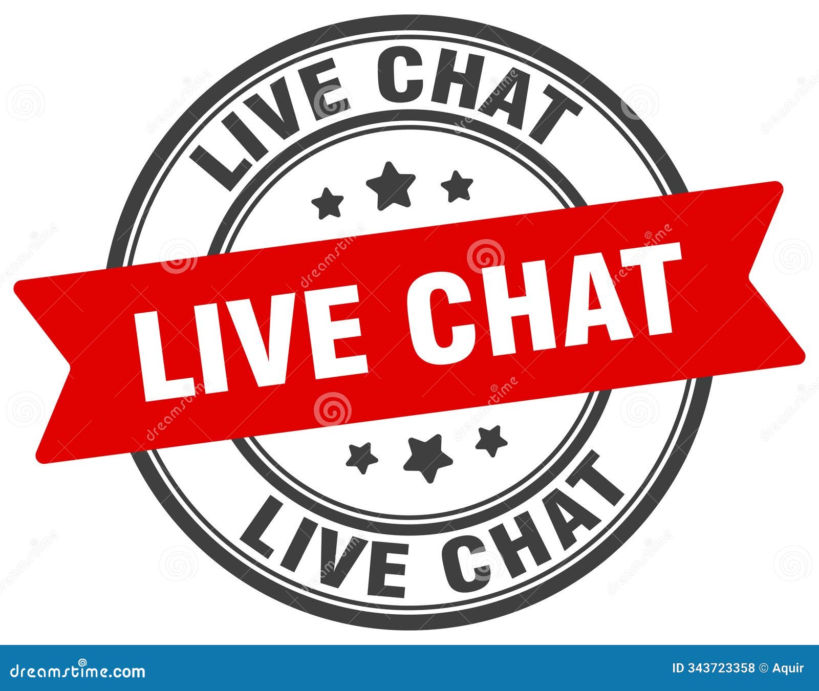 Live Chat Stamp. Live Chat Label on Transparent Background. Round Sign ...