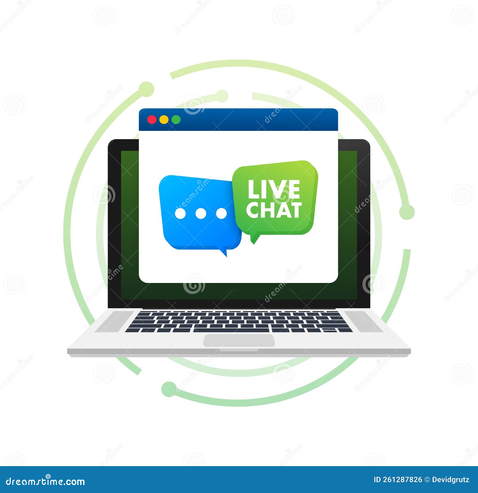 Live Chat. Support Service. Live Communication. Vector Stock ...